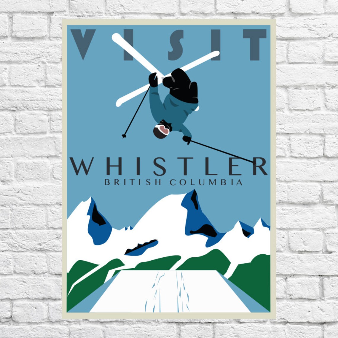 Whistler Poster Ski - Etsy UK