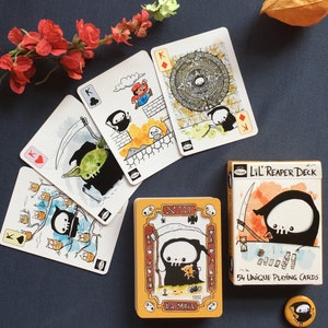 Lil' Reaper Playing Card and Oracle Art Deck - Fun and Unique - Great ...