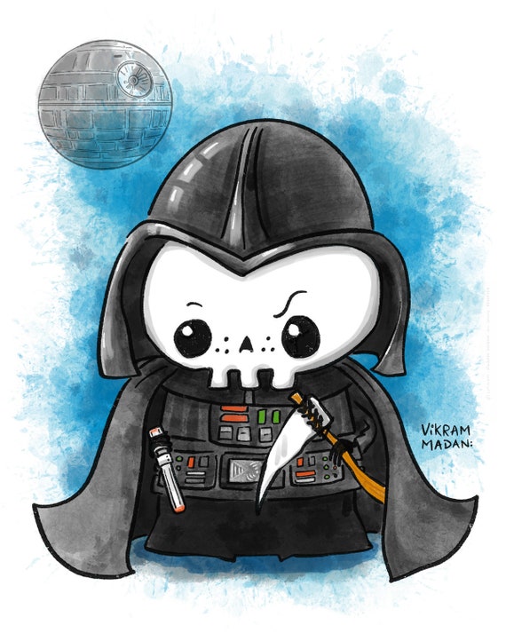 Darth Reaper Funny Lil' Grim Reaper Tribute Print - Etsy