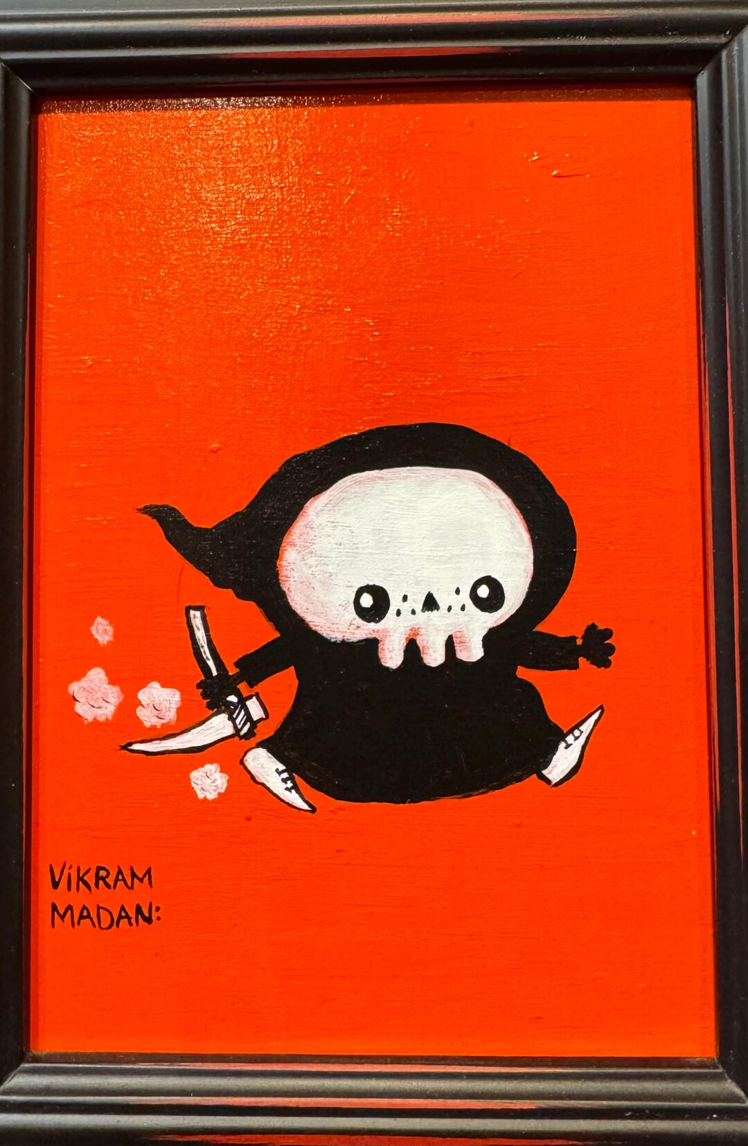 Original Art Lil' Reaper Painting life is Short, RUN Hard One of a Kind ...
