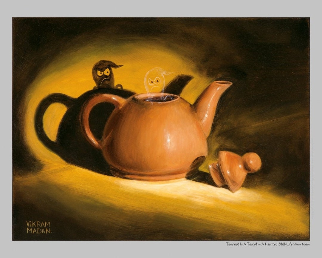 Tempest in a Teapot - A Haunted Still-life Print - Etsy