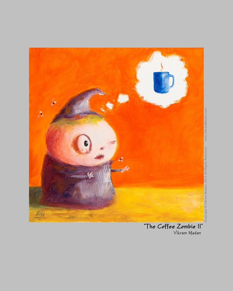 The Coffee Zombie II Humorous Print for Coffee Lovers | Etsy