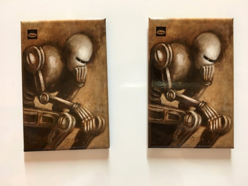 The THINKER Fun Robot Magnet - Etsy