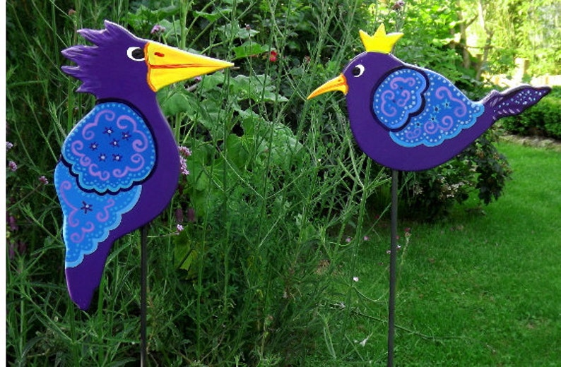 Garden sculpture bird garden decoration garden plugs garden | Etsy
