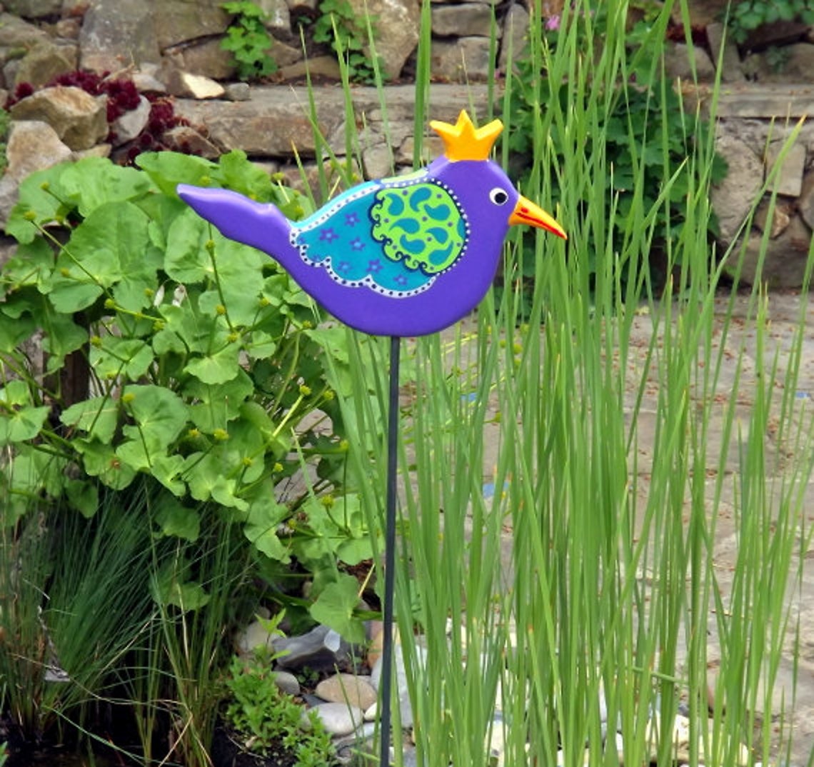 Garden art garden decoration garden pin wren bed plug rose | Etsy