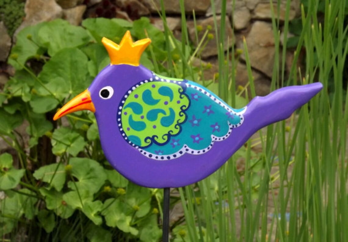 Garden art garden decoration garden pin wren bed plug rose | Etsy