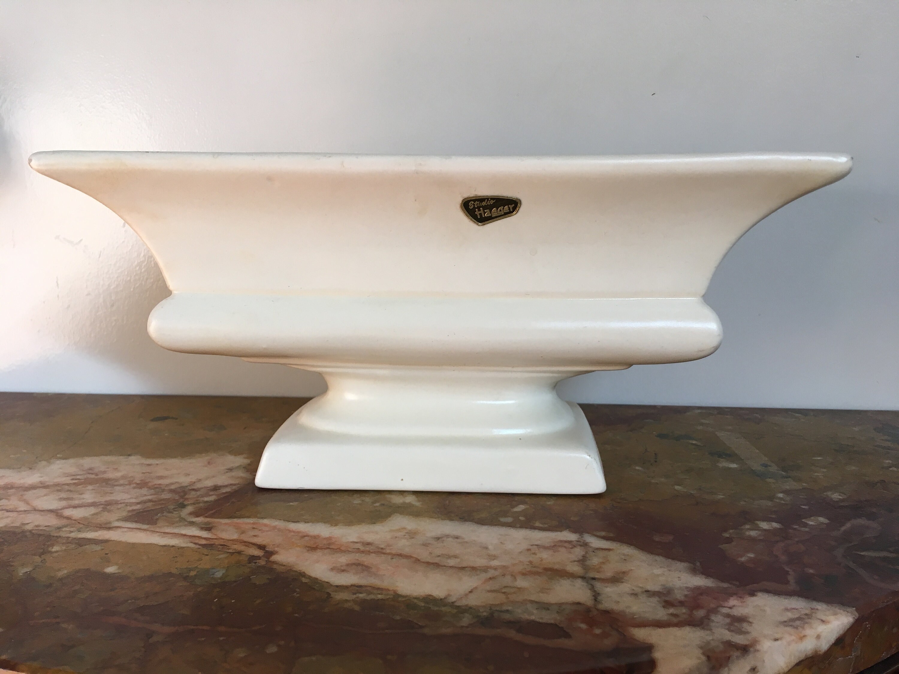 Large Vintage Mid Century Studio Haeger Art Pottery Vase, Ikebana ...