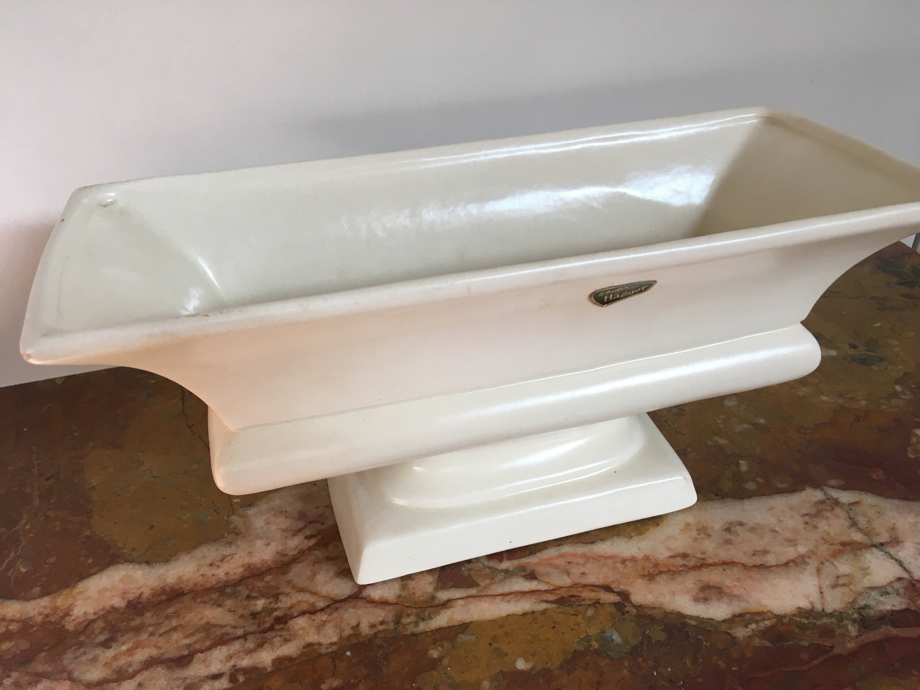 Large Vintage Mid Century Studio Haeger Art Pottery Vase, Ikebana ...