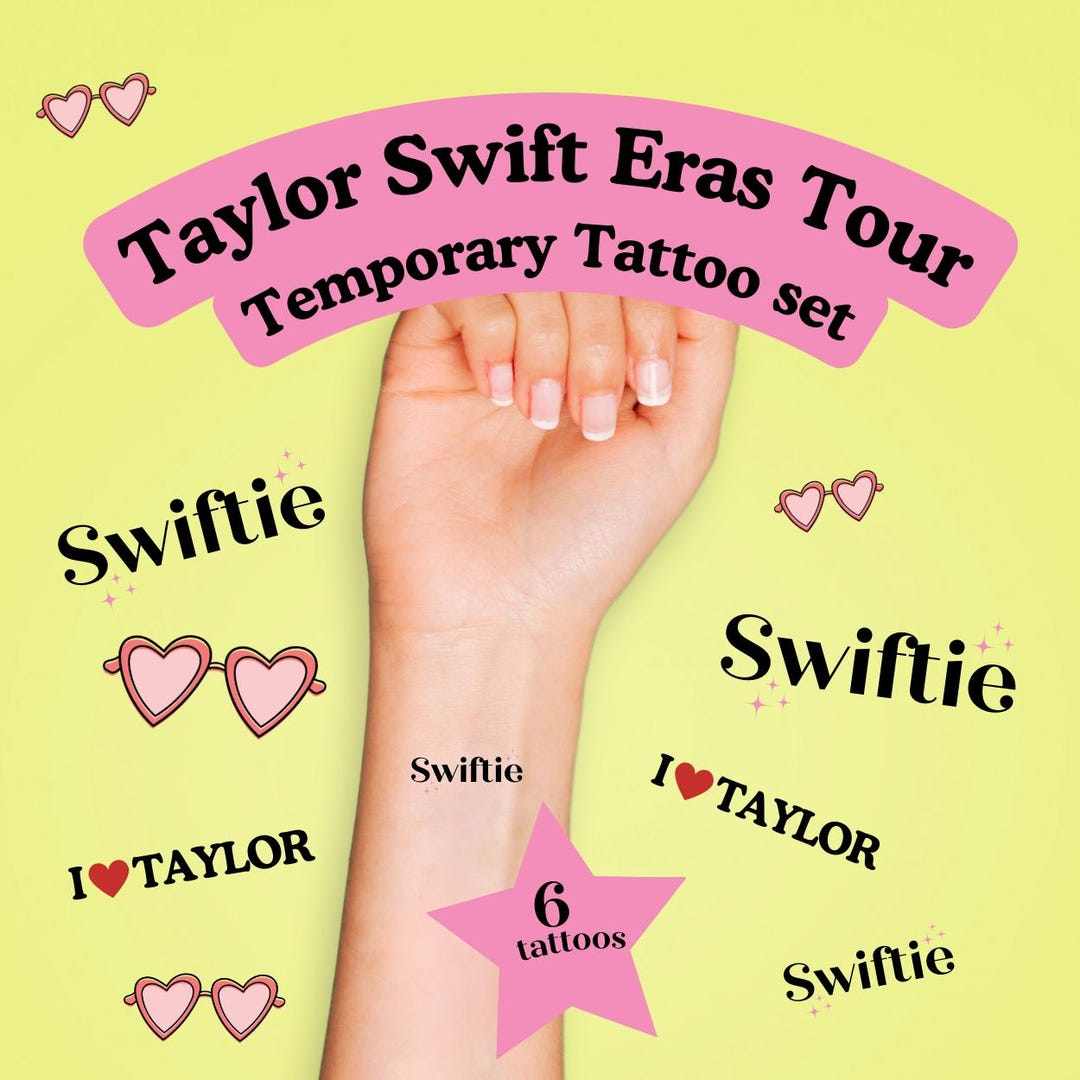 Taylor Swift Temporary Tattoo | Eras Tour | Eras Tour Outfit Idea ...