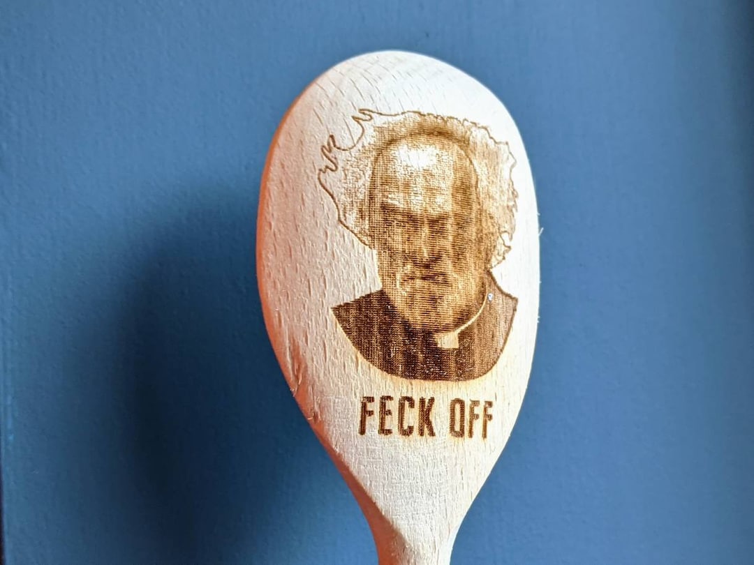 Father Jack Feck off Father Ted, Irish Priest Comedy, Wooden Spoon ...