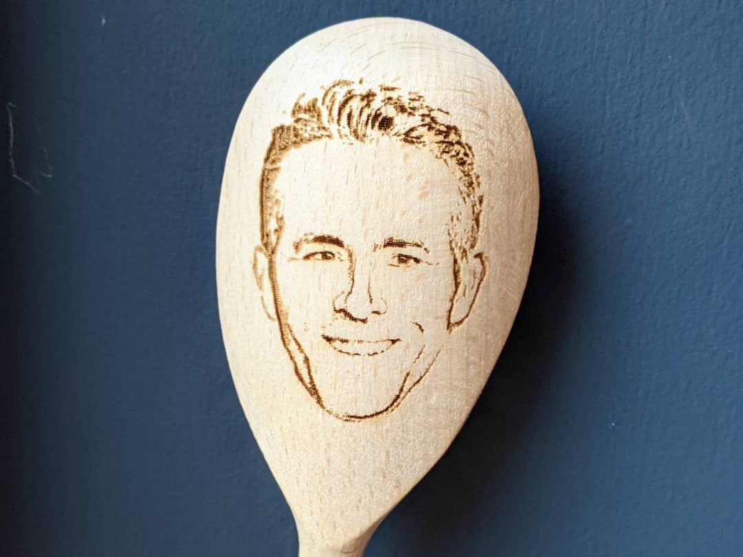 Ryan Reynolds' Face on Wooden Spoon, Prank Gift, Tic Toc, Housewarming ...