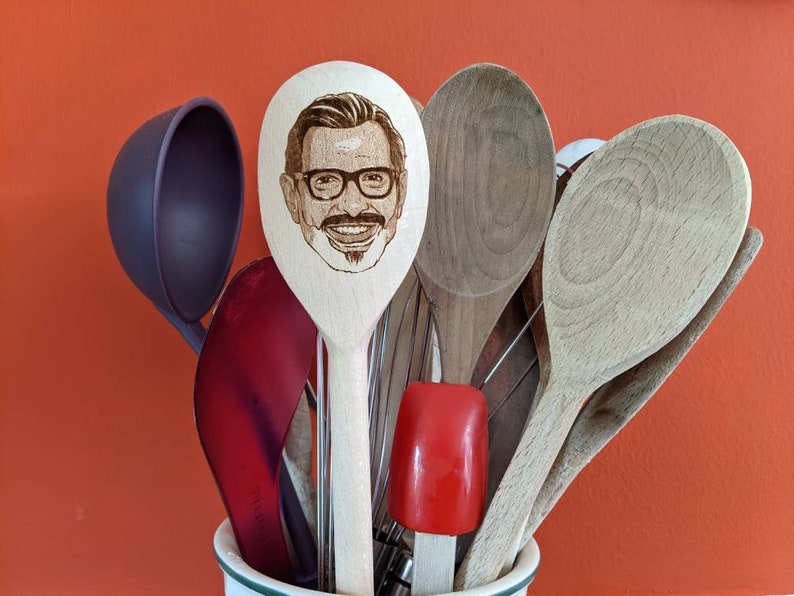 Jeff Goldblum Face on Wooden Spoon Jeff Goldspoon - Etsy