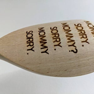 Mommy Sorry Meme on Wooden Spoon Awkward Pet Name Tiktok Fan - Etsy