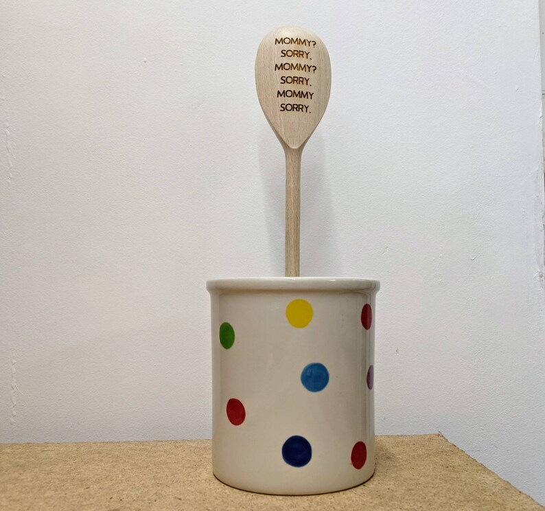 Mommy Sorry Meme on Wooden Spoon Awkward Pet Name Tiktok Fan - Etsy