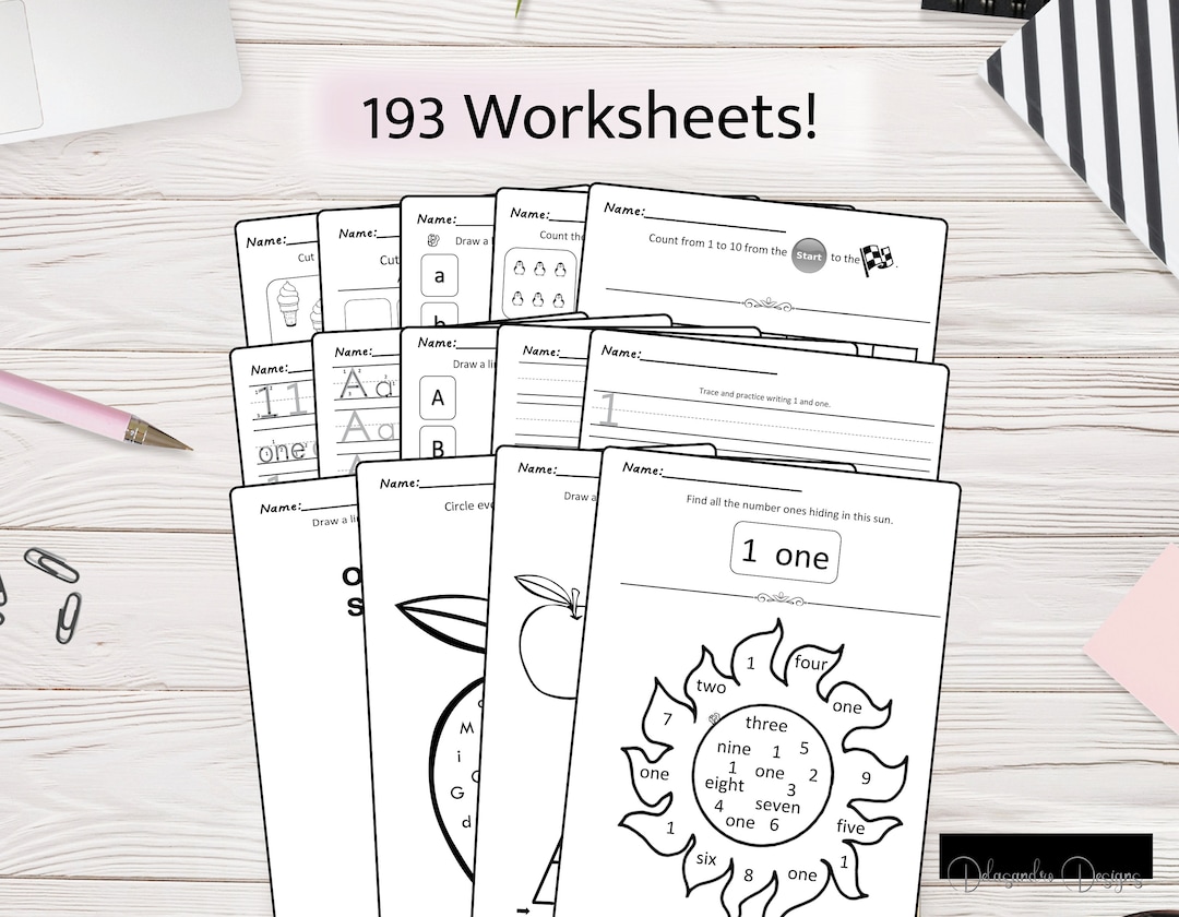 Alphabet and Number Printables by Delasandrodesigns - Etsy