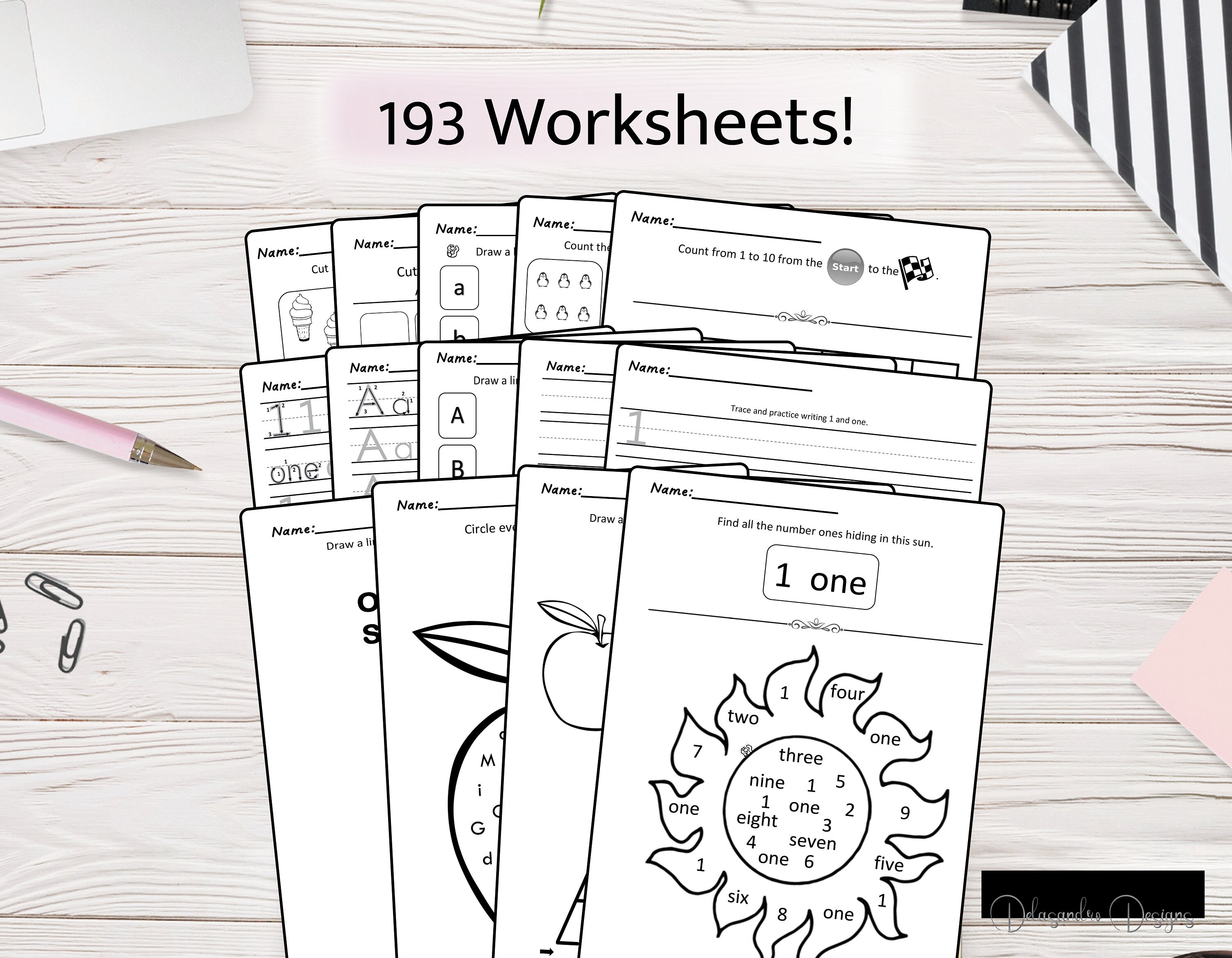 Alphabet and Number Printables by Delasandrodesigns - Etsy