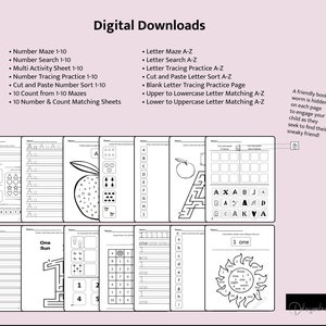 Alphabet and Number Printables by Delasandrodesigns - Etsy