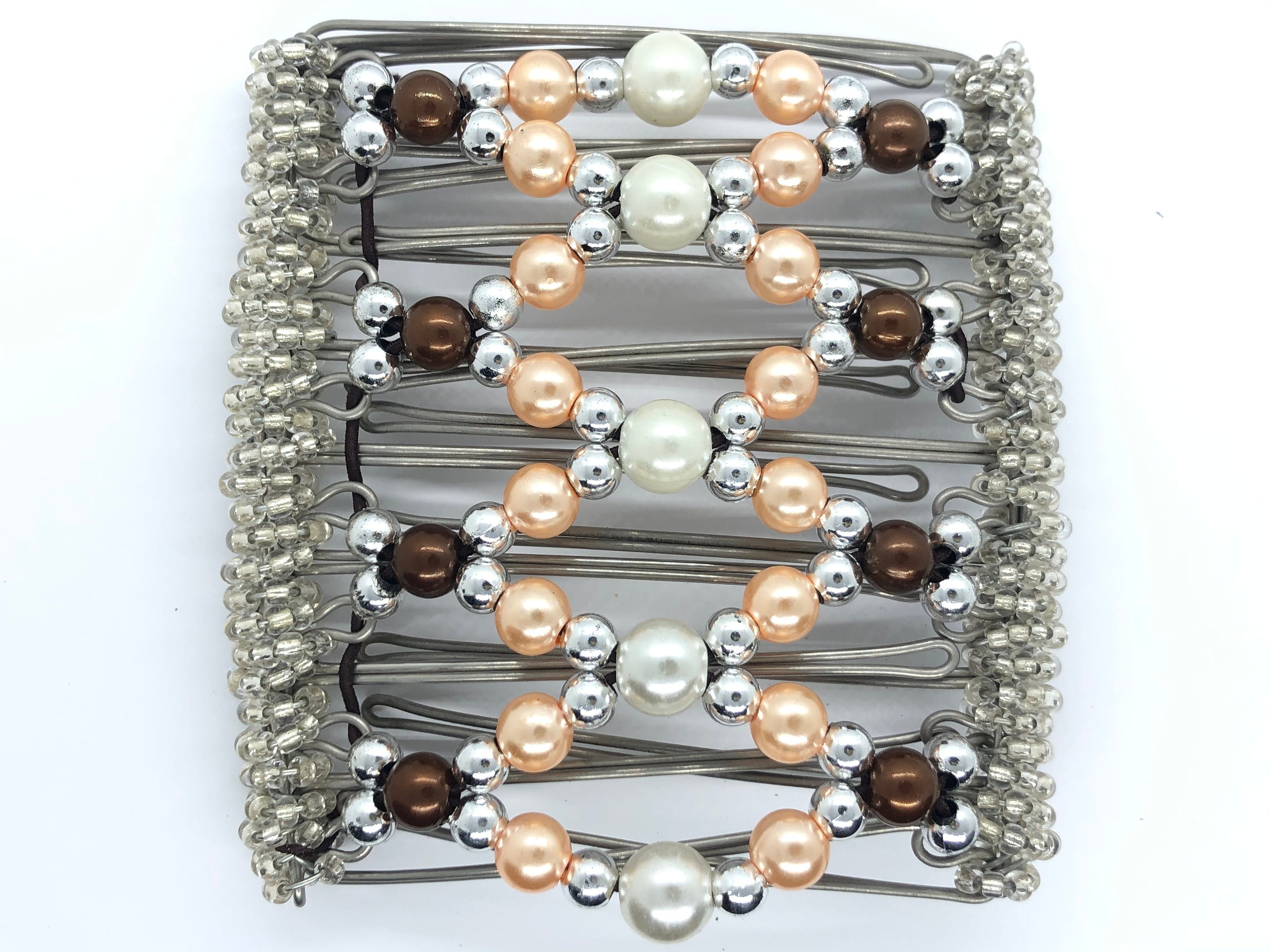 Hair Clip on Stainless Steel Interlocking Combs With Pretty - Etsy