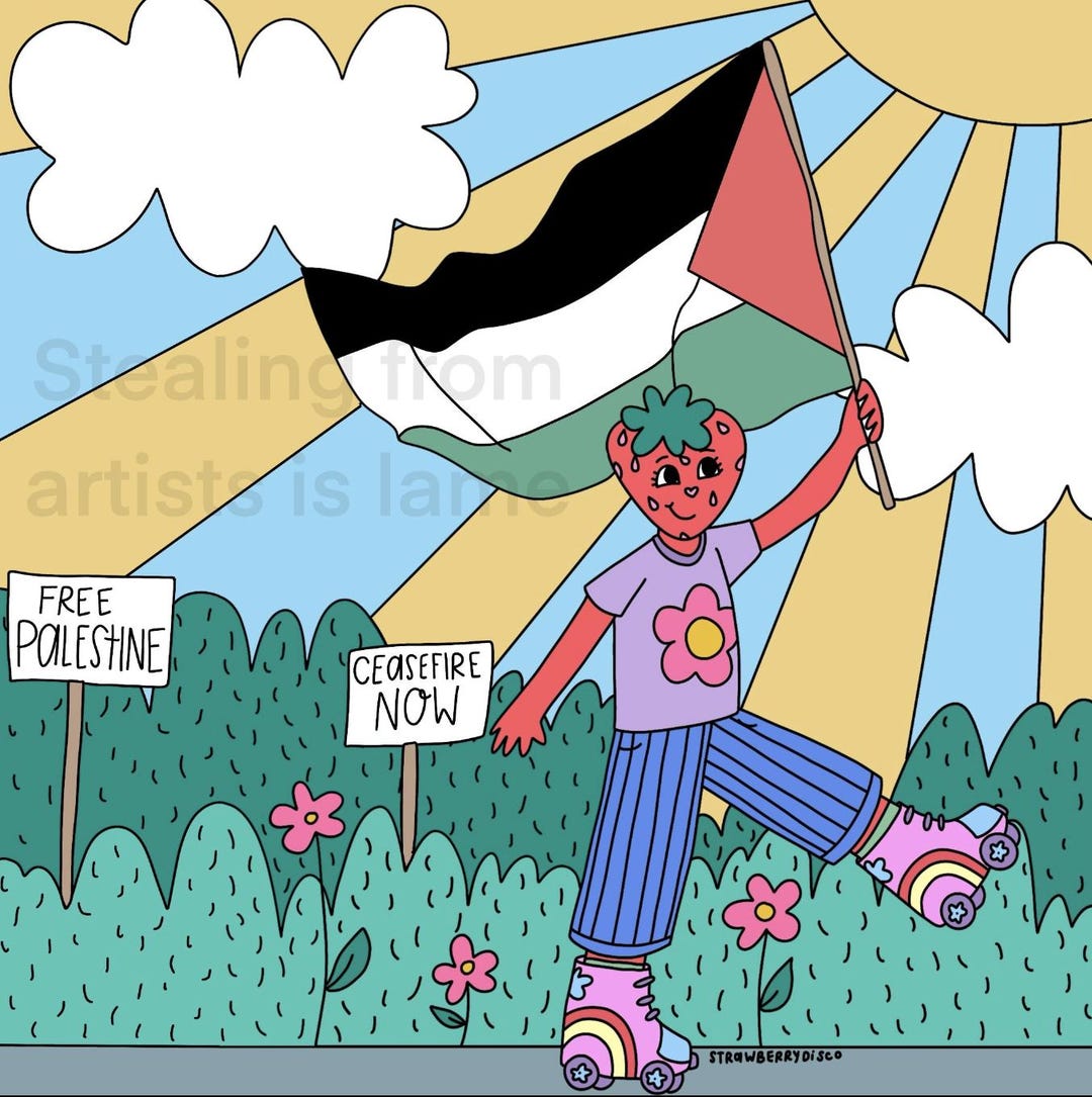 Ceasefire Now Art Print Palestine Art Print 8x8 Art Print Physical Art ...