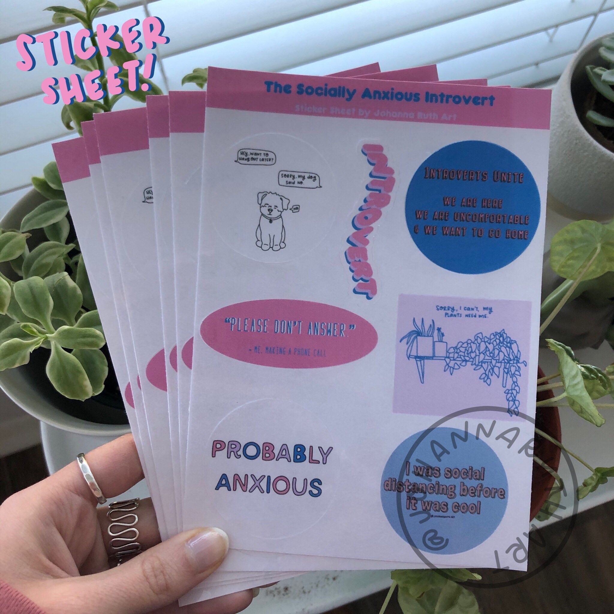 Socially Anxious Introvert Stickers Anxiety Stickers | Etsy