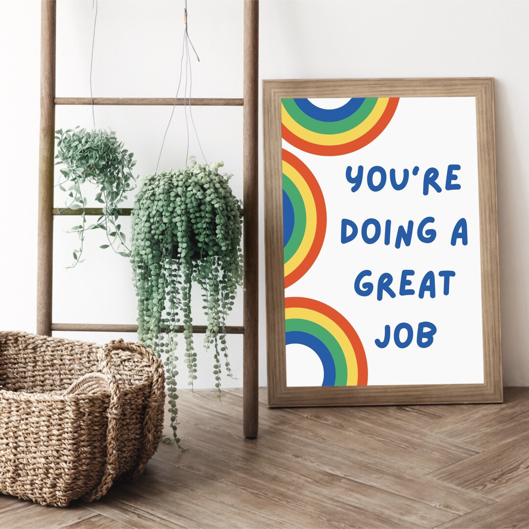 Home Decor Wall Art | You’re Doing A Great Job Poster | Encouraging ...