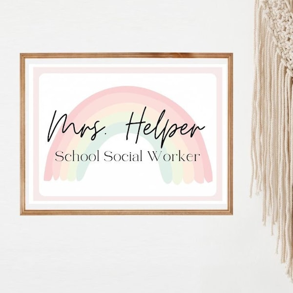 School Social Worker Door Sign - Etsy