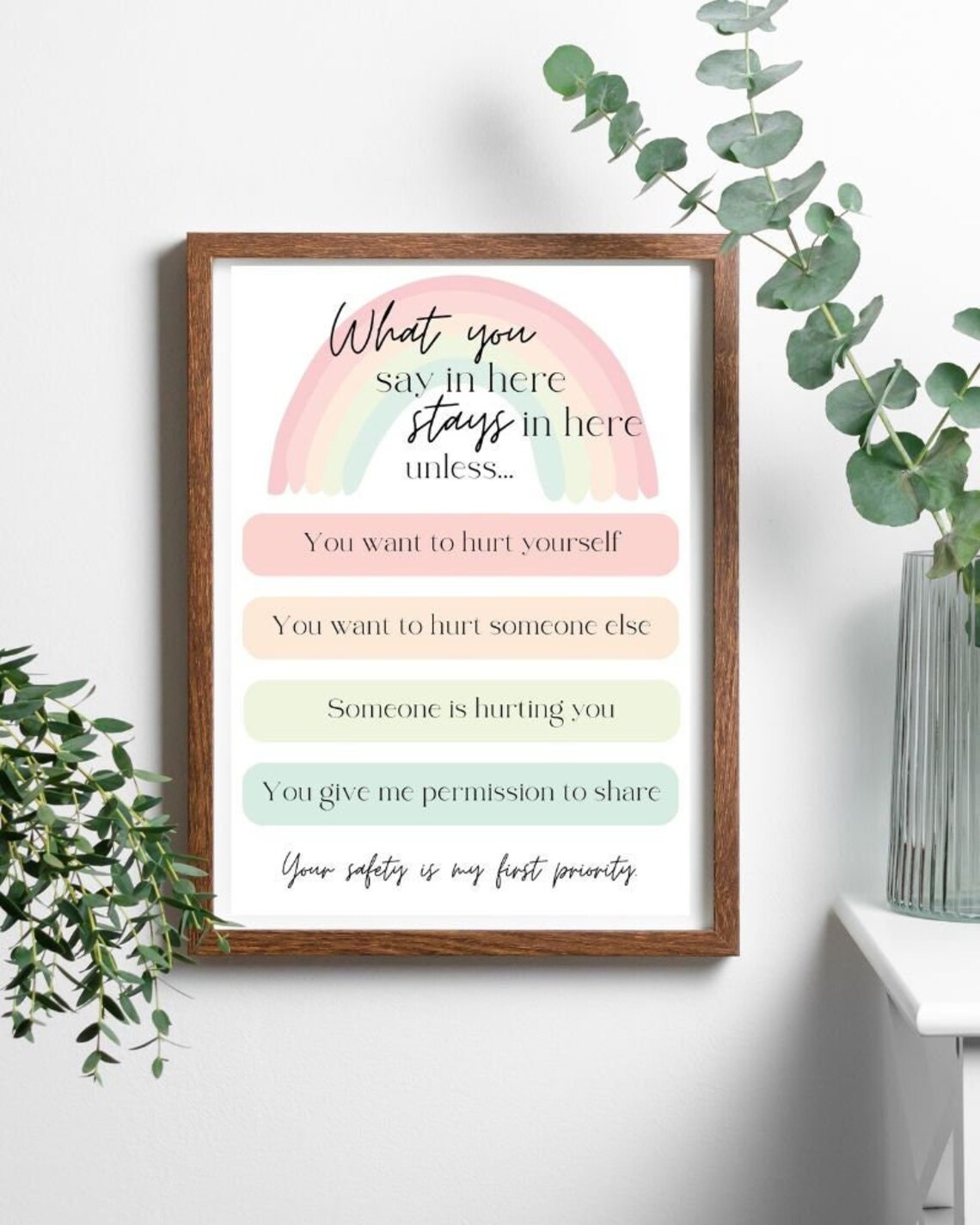 Printable Poster Confidentiality Statement, Office Decor, Social Work ...