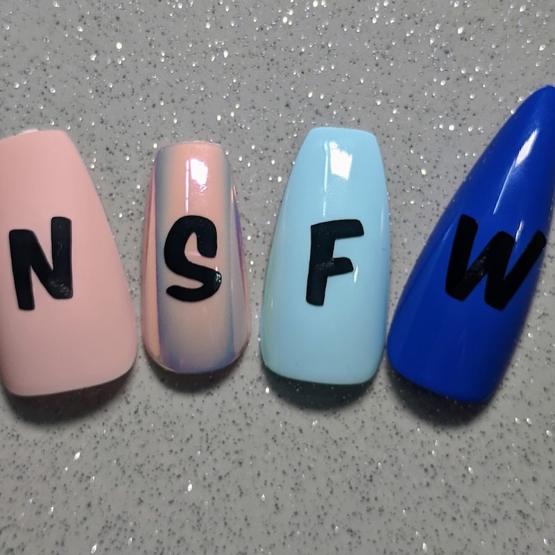 Letter Nail Decals - Etsy