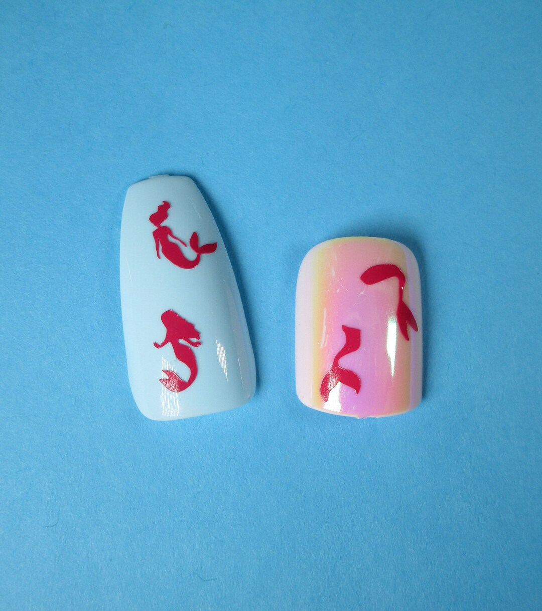 Mermaid Nail Art, Mermaid Nail Stickers, Mermaid Nail Decals, Mermaid ...