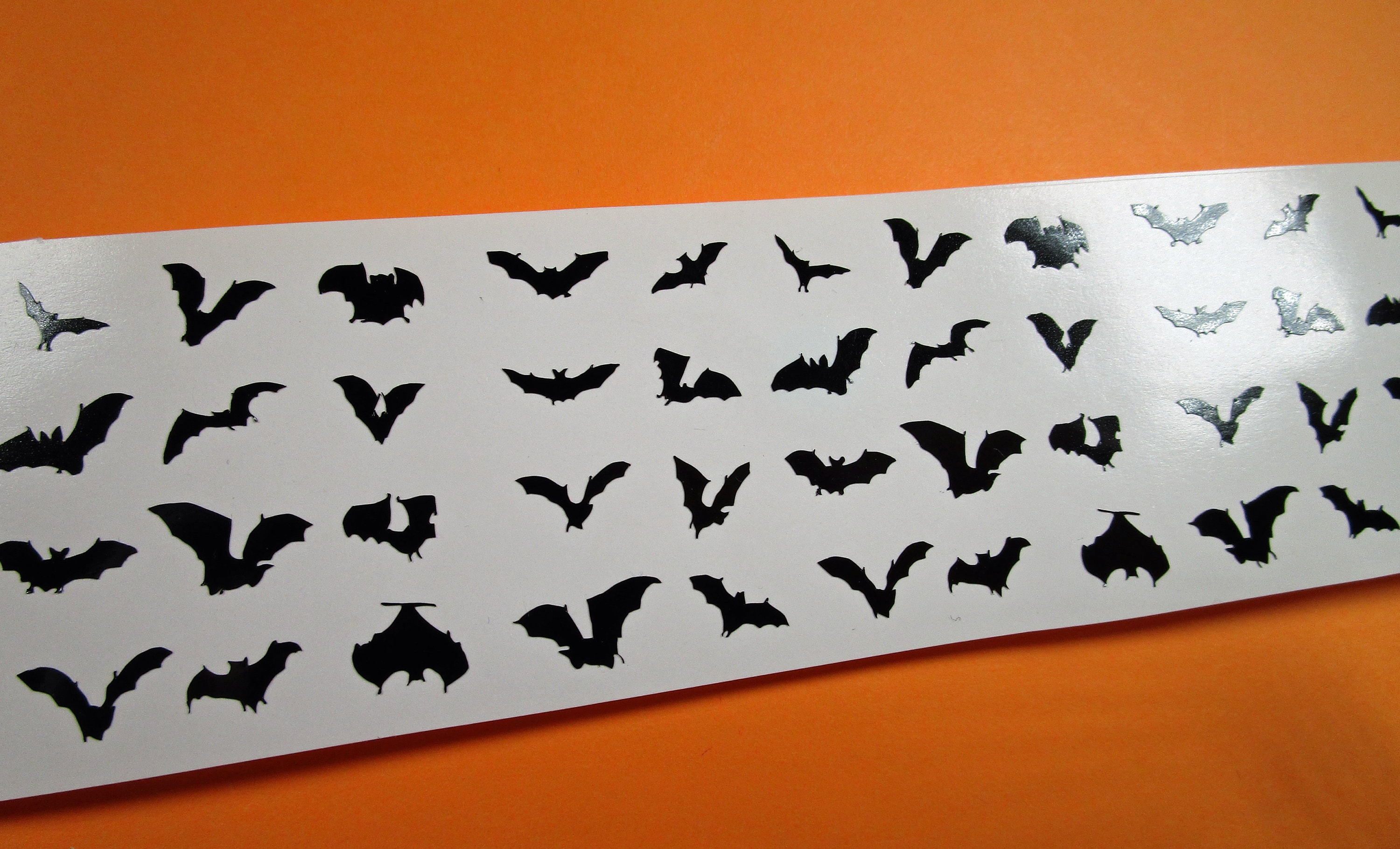 Bat Nail Decals Bat Nail Stickers Bat Nail Art Halloween - Etsy