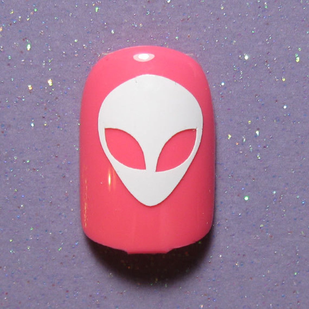 Alien Nail Stickers, Space Alien Nail Stickers, Ufo Nail Art, Alien ...