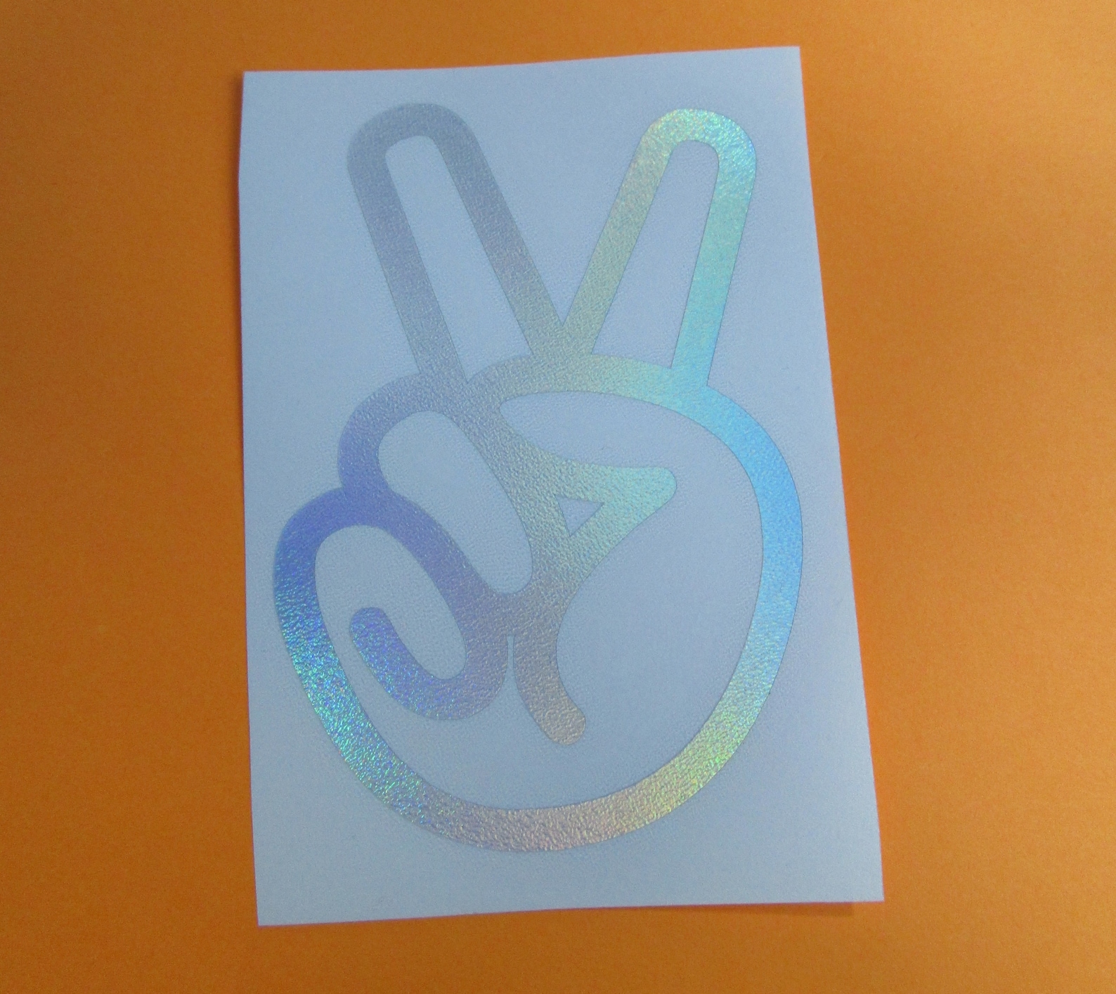 Holo Silver Peace Sign Hand Vinyl Decal, Car, Laptop, Tumbler - Etsy