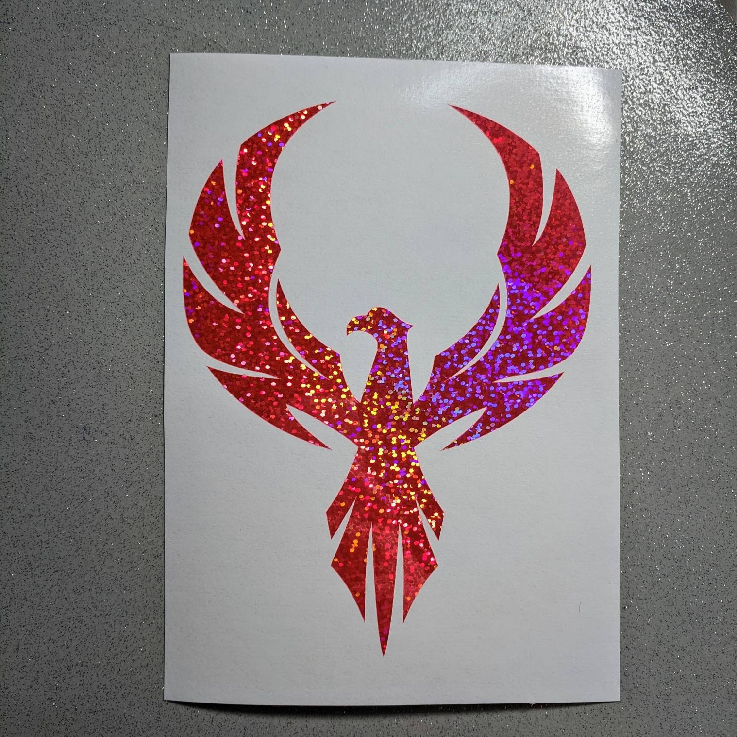 Rainbow Holographic Phoenix Vinyl Decal, Firebird Sticker - Etsy