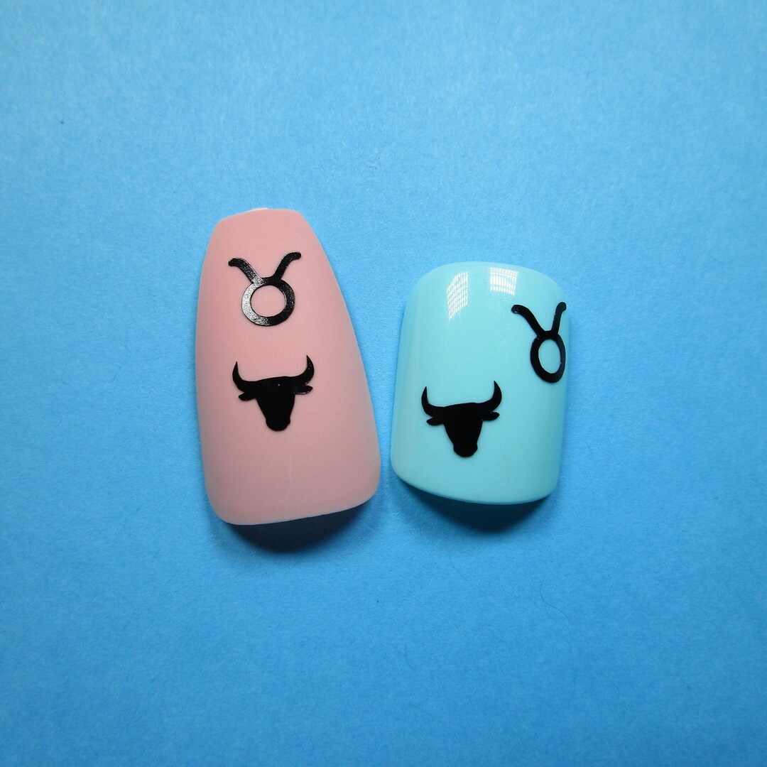 Taurus Bull Zodiac Nail Art Stickers Zodiac Nail Art Zodiac - Etsy