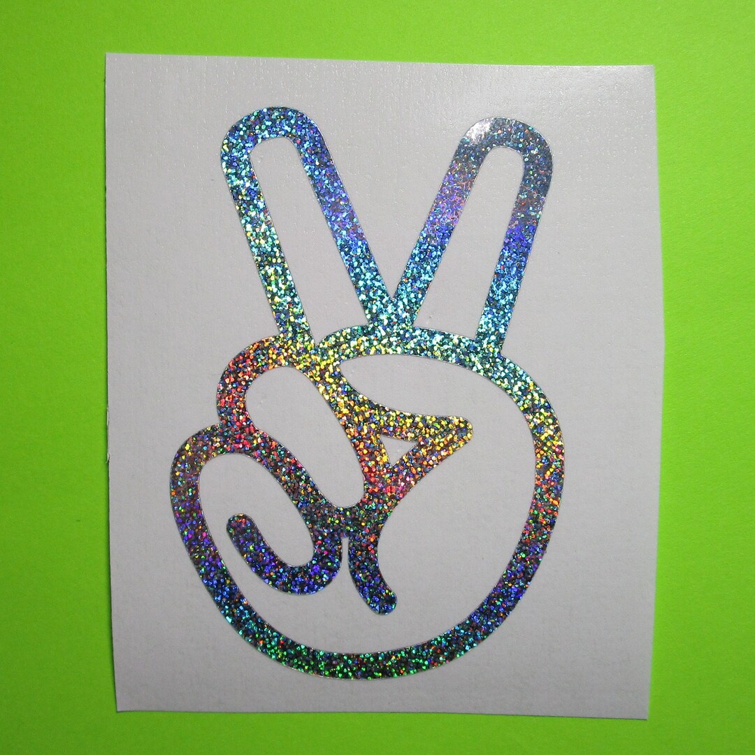 Peace Sign Hand Vinyl Decal, Peace Sign Sticker, Peace Laptop Decal ...