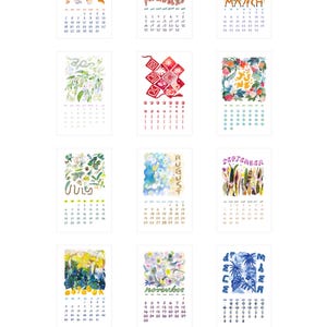 2025 Calendar Printable for Wall: Standard A4 Pages Featuring Hand ...