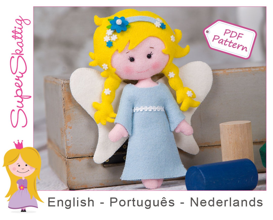Felt Pattern Noa the Angel, Softie Pattern Doll, Plush Pattern, Pdf ...