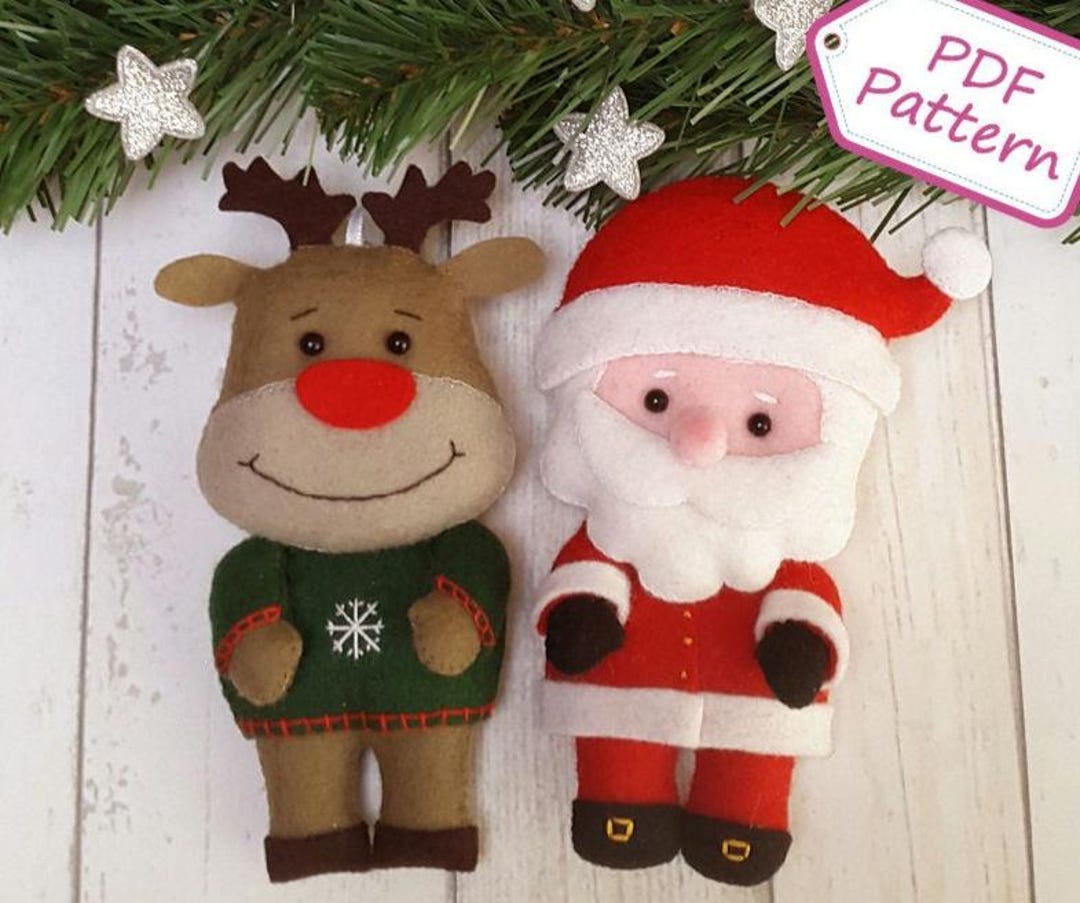 PDF Vilt Patroon Kerstman & Rudolph, Vilt Patroon Kerst Door ...