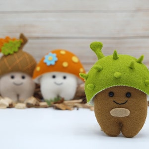 Felt Pattern Chestnut, Acorn and Mushroom, Pdf Felt Pattern Forest by ...