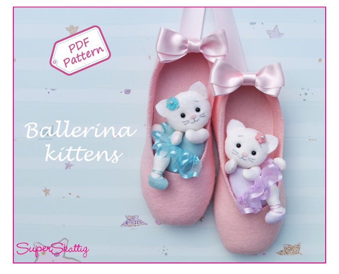 PDF Vilt Patroon Ballerina Kittens - Etsy