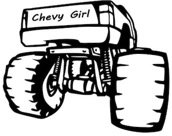 Chevy girl decal | Etsy