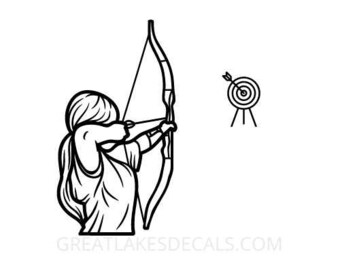 Archer Vinyl Decal Sticker Archery Compound Bow Arrow - Etsy