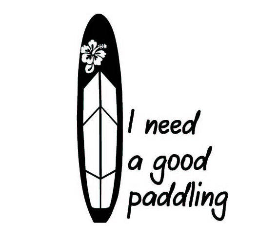 Paddle Board Vinyl Decal Sticker | Etsy