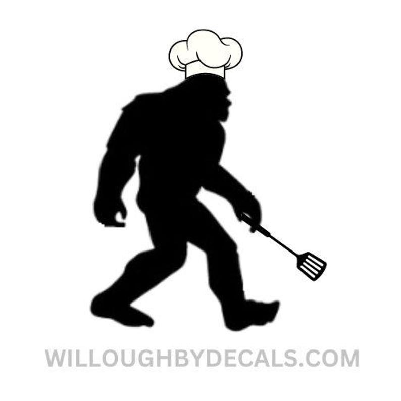 Bigfoot Cooking Vinyl Decal Sticker - Etsy