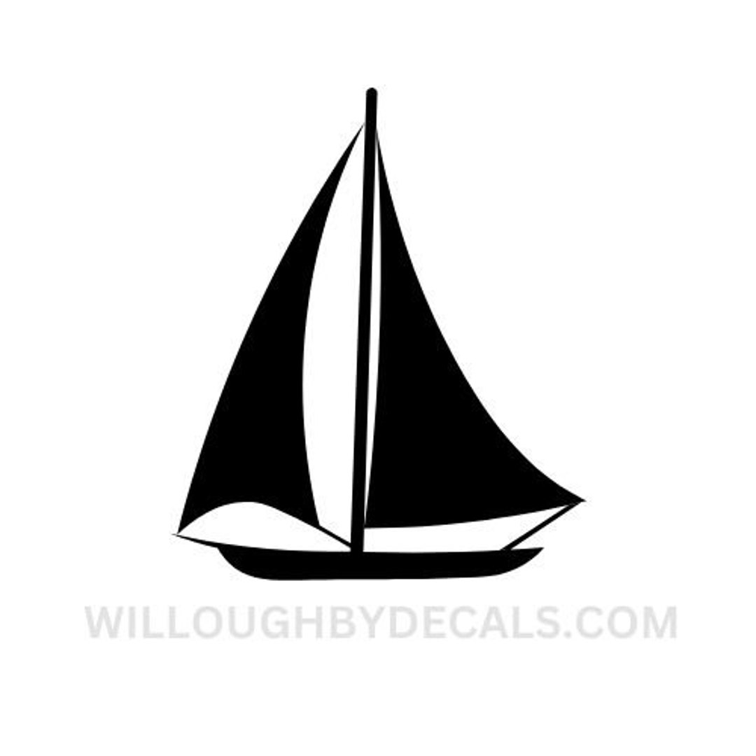 Sail Boat Vinyl Decal Sticker - Etsy