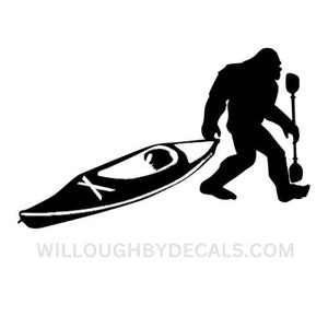 Bigfoot Kayak Vinyl Decal Sticker - Etsy