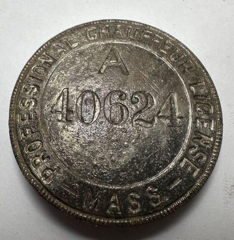 1900's Massachusetts Professional Chauffeur License Badge - Etsy