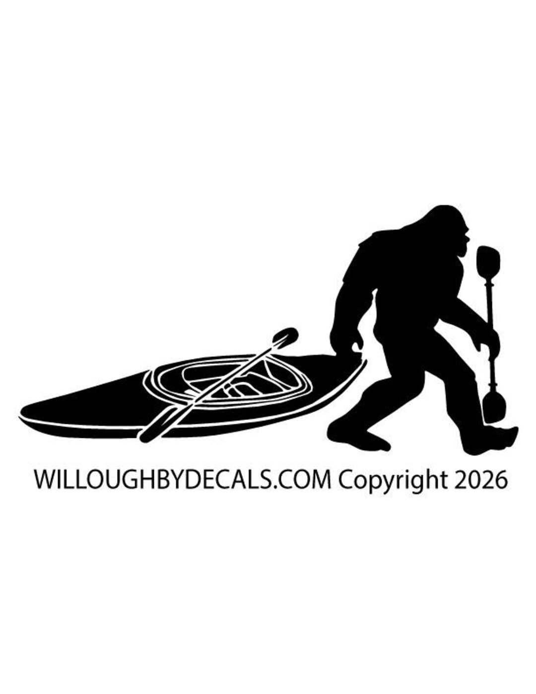 Bigfoot Kayak Vinyl Decal Sticker - Etsy