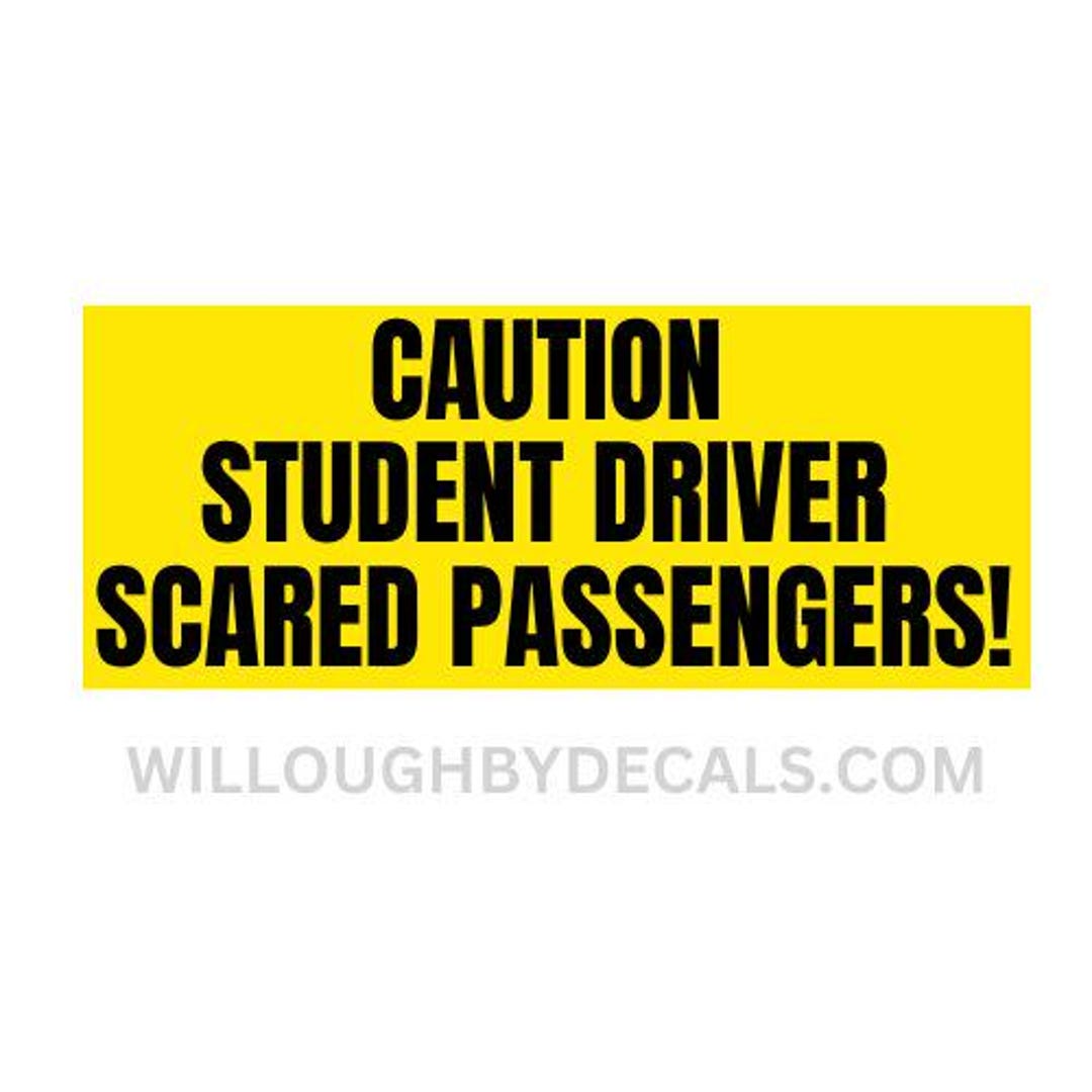 Student Driver Vinyl Decal - Etsy