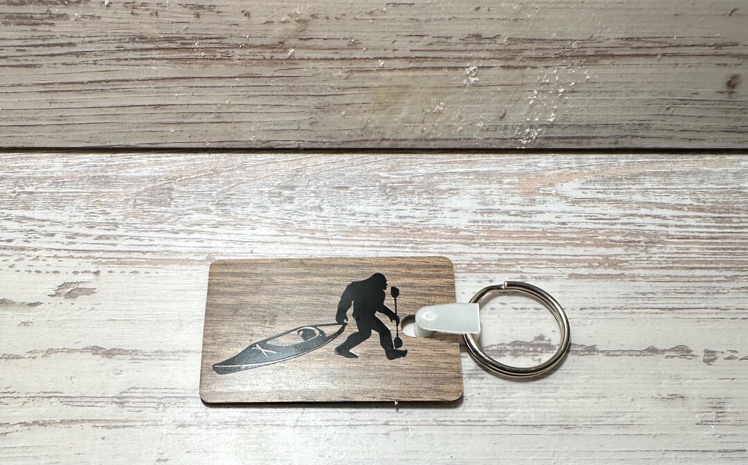 Bigfoot Kayak Keychain - Etsy